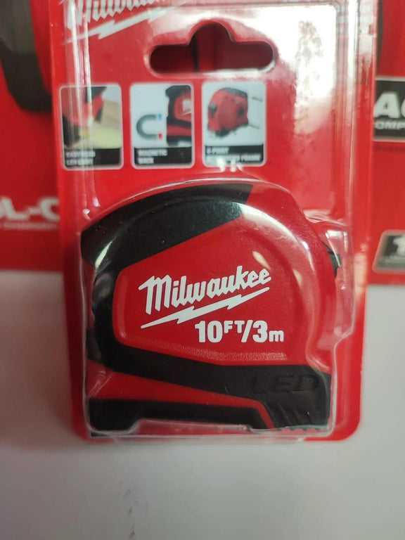 MILWAUKEE 3 meters tape measure, metric inch double ruler ...